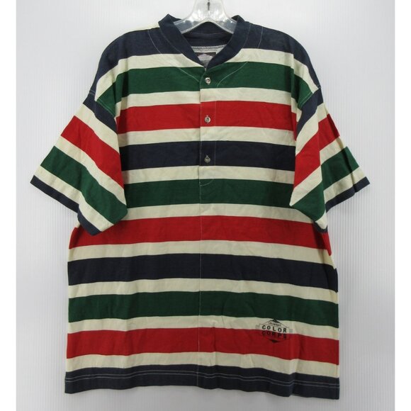 Cotler | Shirts | Vintage Cotler Shirt Large Color Corps Henley Striped ...